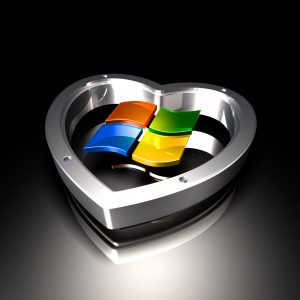 Microsoft Logo and Heart – Norebbo