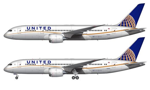 United Airlines Boeing 787-8 Illustration – Norebbo