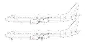 Boeing 737-900 blank illustration templates – Norebbo