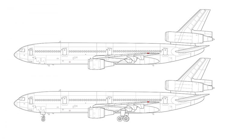 McDonnell Douglas DC-10-30 blank templates – Norebbo