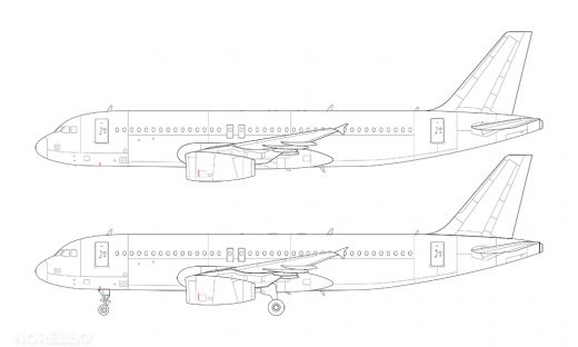 Airbus A320 blank illustration templates – Norebbo