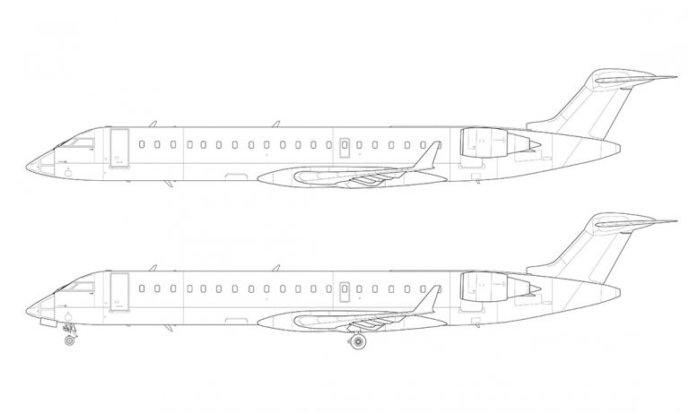 Bombardier Canadair Regional Jet 700 blank illustration templates – Norebbo