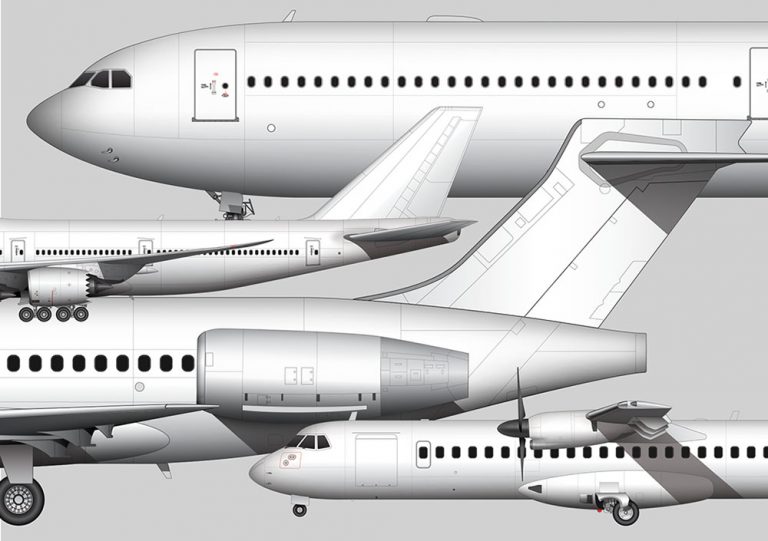 Embraer E175-E2 blank illustration templates – Norebbo
