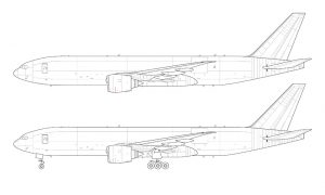 Boeing 777F blank illustration templates – Norebbo