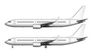 Boeing 737-9 MAX blank illustration templates – Norebbo