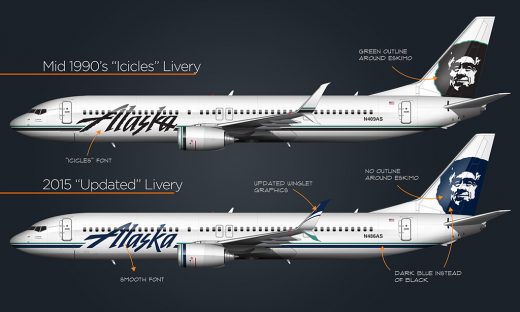 The subtle (yet classy) evolution of the Alaska Airlines livery – Norebbo