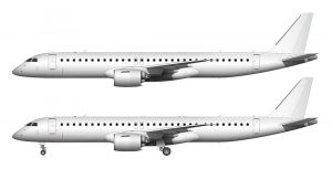 Embraer E195-E2 blank illustration templates – Norebbo