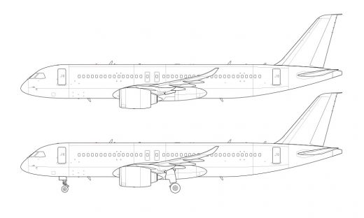 Comac C919 blank illustration templates – Norebbo