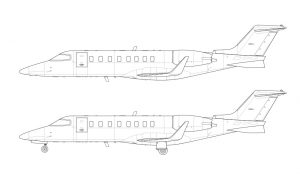 Learjet 45 blank illustration templates – Norebbo