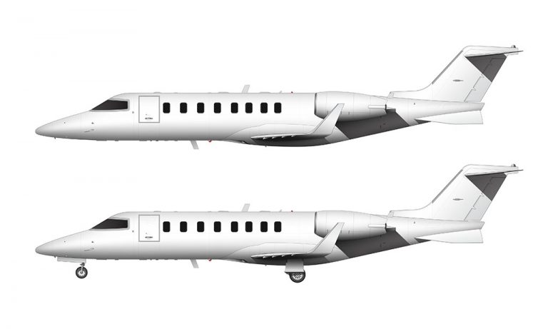 Learjet 45 blank illustration templates – Norebbo