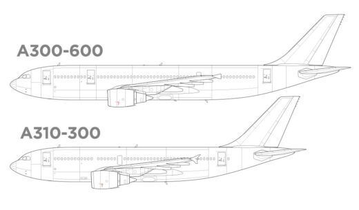 Airbus A300-600 (and A300-600F) blank illustration templates – Norebbo