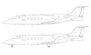 Learjet 60 blank illustration templates – Norebbo